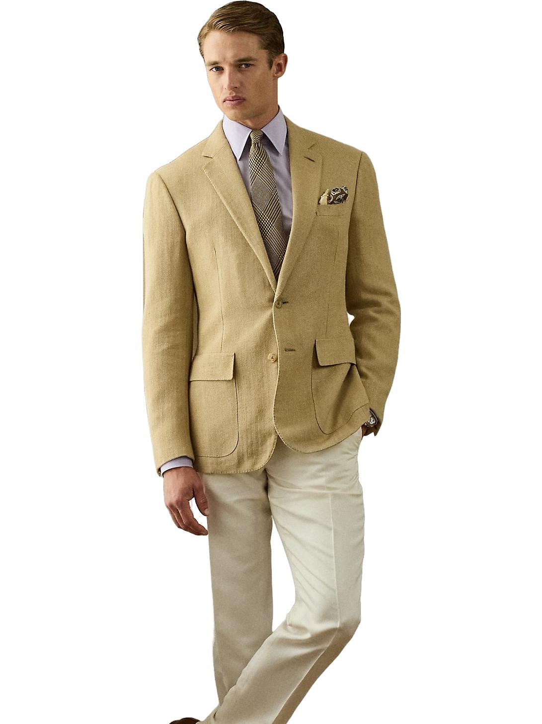 RALPH LAUREN Ralph Lauren Gregory Hand-Tailored Silk-Linen Trousers